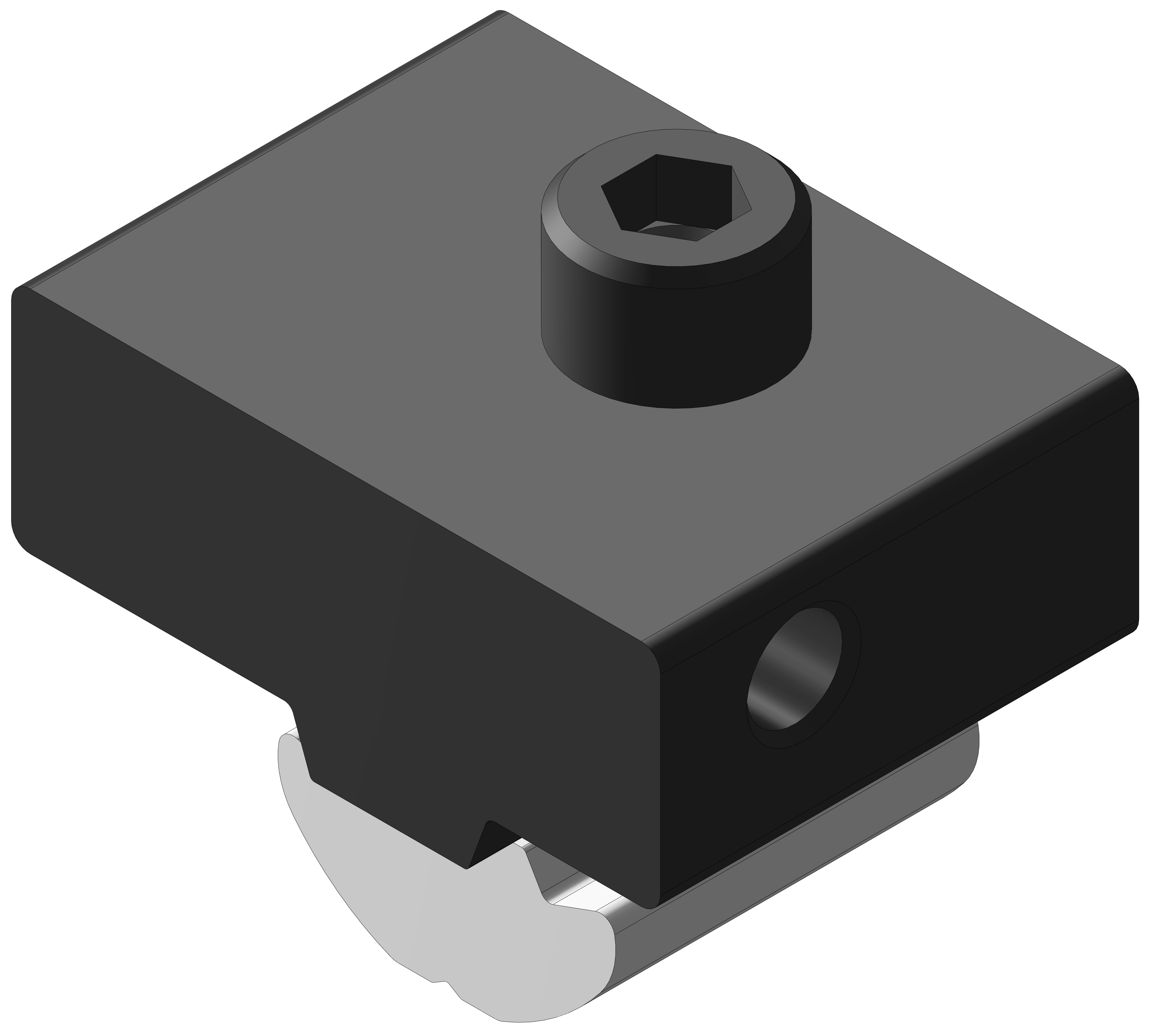 40mm Panel Retainer Bracket wM6 Straight Nut